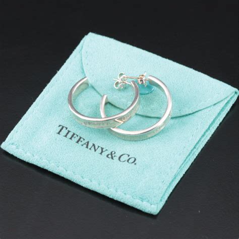 Tiffany And Co 1837 Sterling Hoop Earrings Ebth