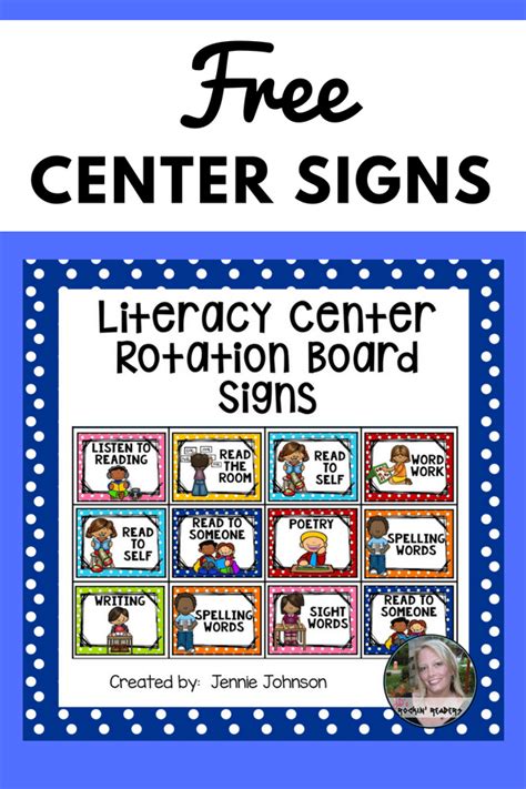 Printable Classroom Center Signs Comp