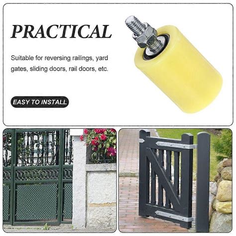 4pcs Sliding Gate Guide Rollers Heavy Duty Rail Gate Rollers Gate
