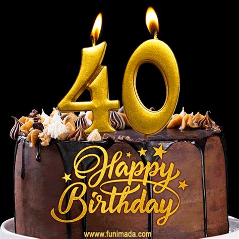 Happy 40th Birthday Cake Topper 40 Years Happy Birthday Cake Topper