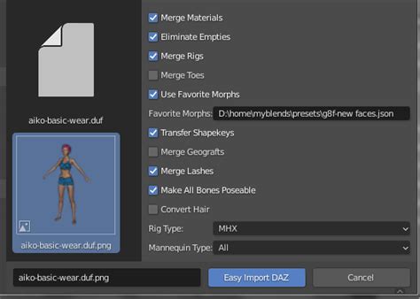 Diffeomorphic Import Into Blender