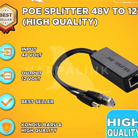 Jual Ki3 Poe Splitter 48v To 12v 2a For Ip Camera Poe Switch Cctv Poe