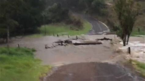 Watch Flooding Destroys Footbridge At Waihi Beach Nz Herald
