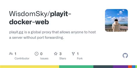 GitHub WisdomSky Playit Docker Web Playit Gg Is A Global Proxy That Allows Anyone To Host A