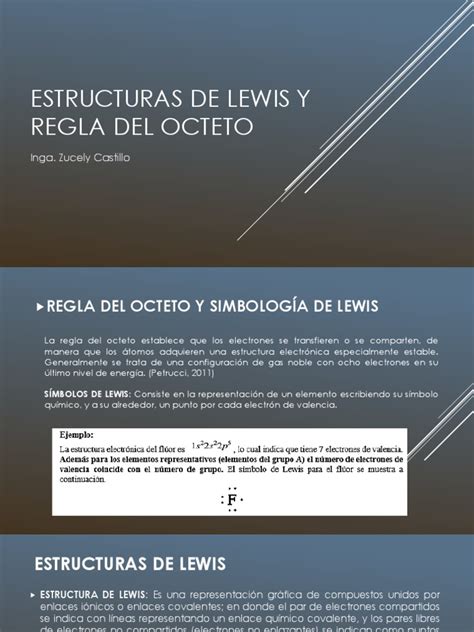 Estructuras De Lewis Y Regla Del Octeto Pdf Enlace Covalente