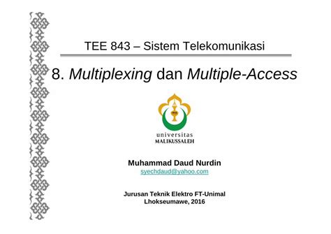 pdf 8 multiplexing dan multiple access repository unimal ac