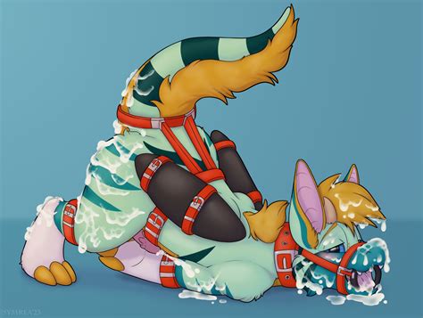 Rule 34 3 Toes Anthro Blue Eyes Blush Bodily Fluids Bondage Bound
