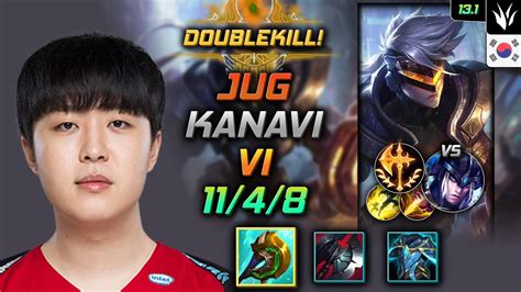 카나비 정글 바이 템트리 룬 신파자 정복자 Kanavi Vi Jungle Vs Sejuani 롤 Kr 13 1 Youtube