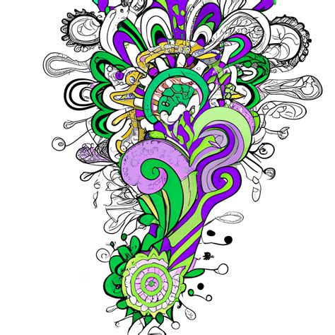 Colored Zentangle Illustration · Creative Fabrica