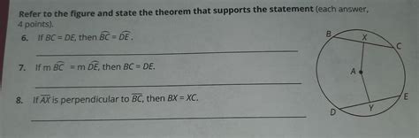 Solved Refer To The Figure And State The Theorem That