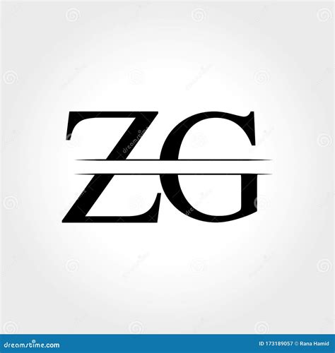 Initial ZG Logo Design Vector Template Creative Letter ZG Business