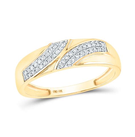 10kt Yellow Gold His And Hers Round Diamond Cluster Matching Bridal