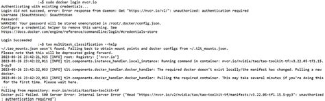 Cannot Run Tao Command And Get Error Message Docker Pull Failed 500