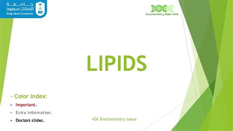 Lipids Color Index Important Extra Information Doctors Slides