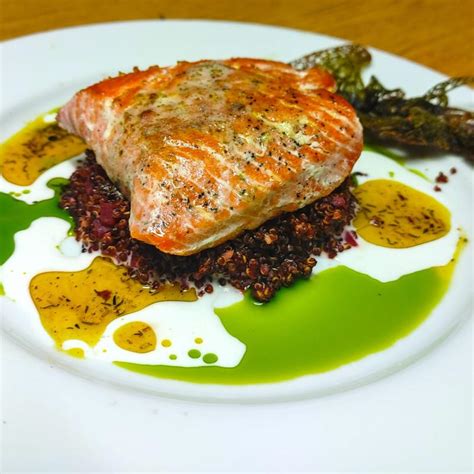 Todd Gillespie On Linkedin Coho Salmon On Red Quinoa With Cocoanut