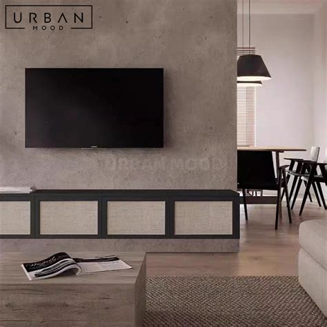 Aven Modern Rattan Tv Console Urban Mood
