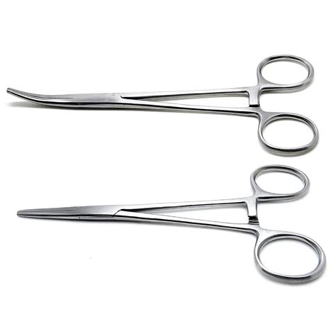 Stainless Steel Crile Hemostatic Forceps Straight And Curved Surgical