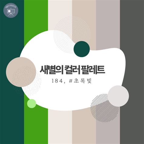 피피티 색조합 추천 새별 컬러 팔레트 184 초록빛 Ppt 템플릿 새별의 파워포인트 네이버 블로그
