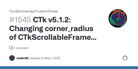 Ctk V Changing Corner Radius Of Ctkscrollableframe Causes A
