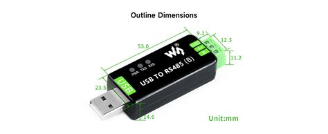 Waveshare Industrial USB TO RS485 Bidirectional Converter Onboard Original CH343G Multi