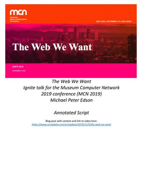 The Web We Want Ignite Talk Pdf