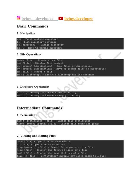 Linux Cheatsheet Pdf File System Computer File