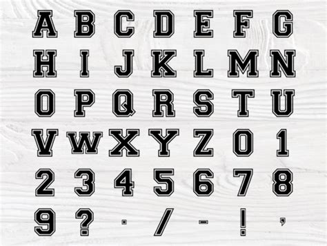 Symbols Sublimation PNG Printable Varsity Alphabet Numbers Red Varsity Letters Digital Clipart