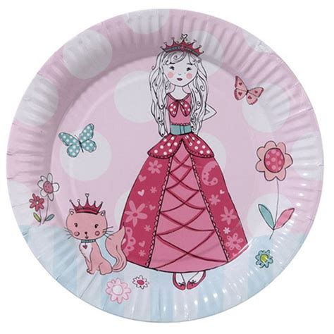 Princess Dinner Paper Plates Prinzessinnen Party Mädchen