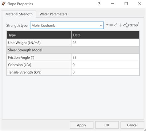 Rocslope2 Documentation Material Strength