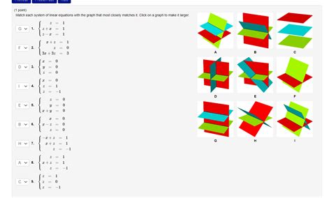 solved match each system of linear equations with the graph