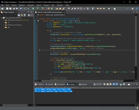Java Mysql Select Row S Step By Step Examples