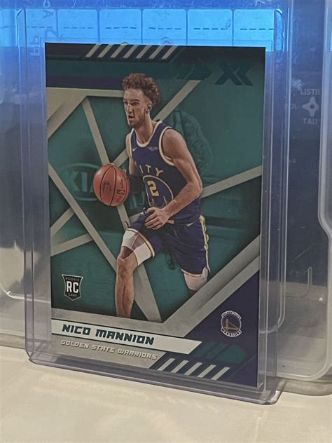 2020 21 Chronicles Xr Nico Mannion Rc Rookie Teal Parallel Warriors Ebay
