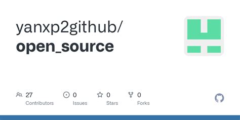 GitHub Yanxp2github Open Source