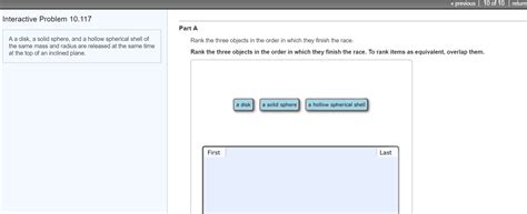 Solved Rank The Three Objects In The Order In Which They Chegg Com