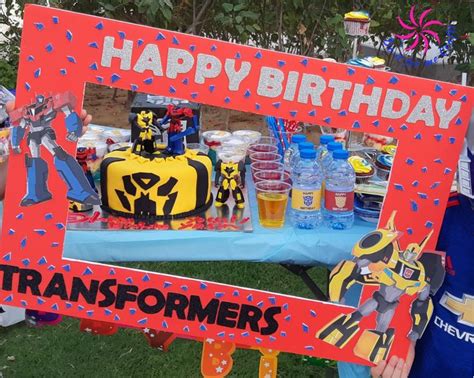 Transformers Birthday Theme Party Photo Frame Transformer Birthday