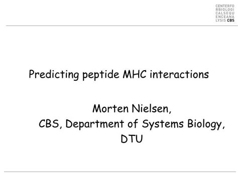 Ppt Predicting Peptide Mhc Interactions Powerpoint Presentation Free