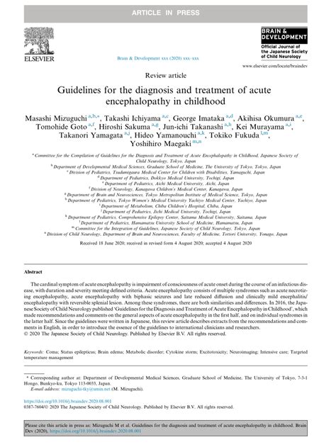 Pdf Guidelines For The Diagnosis And Treatment Of Acute