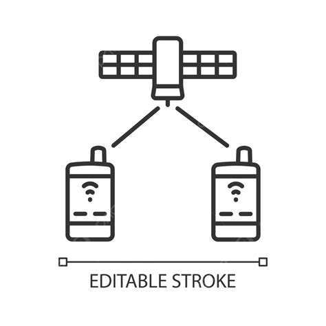 Satellite Telephony Linear Icon Connection Concept Linear Vector Connection Concept Linear
