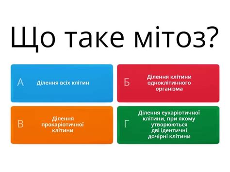 Мітоз та мейоз Quiz