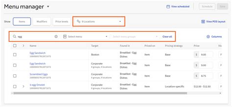 Using Search And Filtering To Find Menu Entities Platform Guide