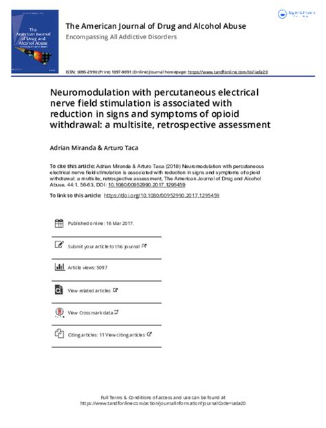 Pdf Neuromodulation With Percutaneous Electrical Nerve Field Stimulation Is Associated With