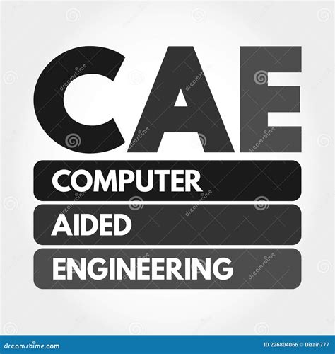 Cae Computer Aided Engineering Acronym Technology Concept Background