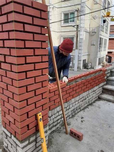 담장공사 미장공사 조적 벽돌쌍기 네이버 블로그