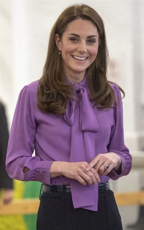 Kate Middleton Turns Heads In Bright Purple Top And Pants Combo At