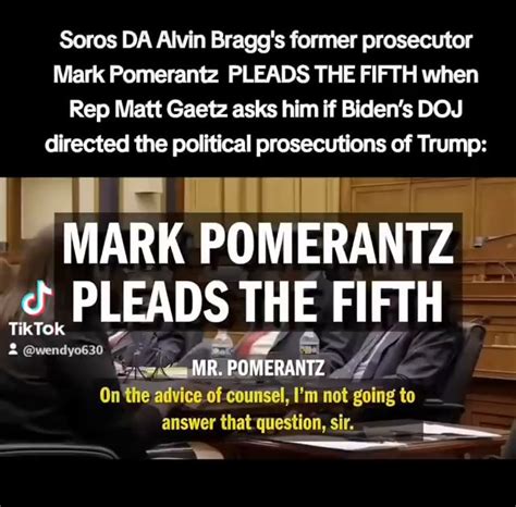 Soros Da Alvin Braggs Former Prosecutor Mark Pomerantz Pleads The