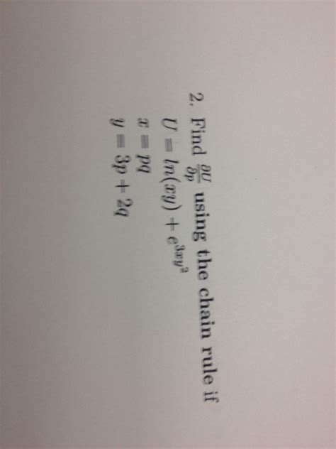 solved find partial differential u partial differential p