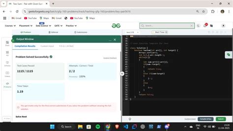 Gfg160 Geekstreak2025 Geeksforgeeks Dsa Adari Venkatesh