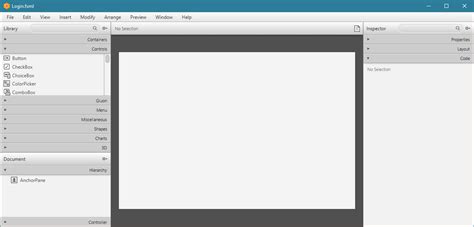 طريقة تصميم واجهة مستخدم بواسطة برنامج Gluon في JavaFX