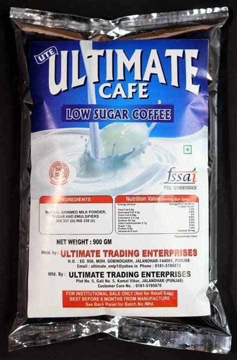 Ultimate Cafe Low Sugar Coffee Premix At Rs 590pack Coffee Premix In