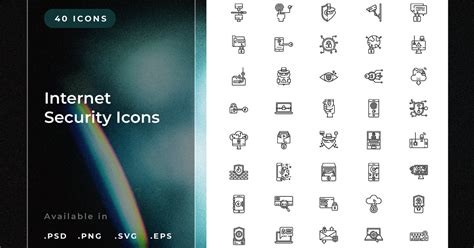 Internet Security Icons Icons Ft Secure And Encryption Envato